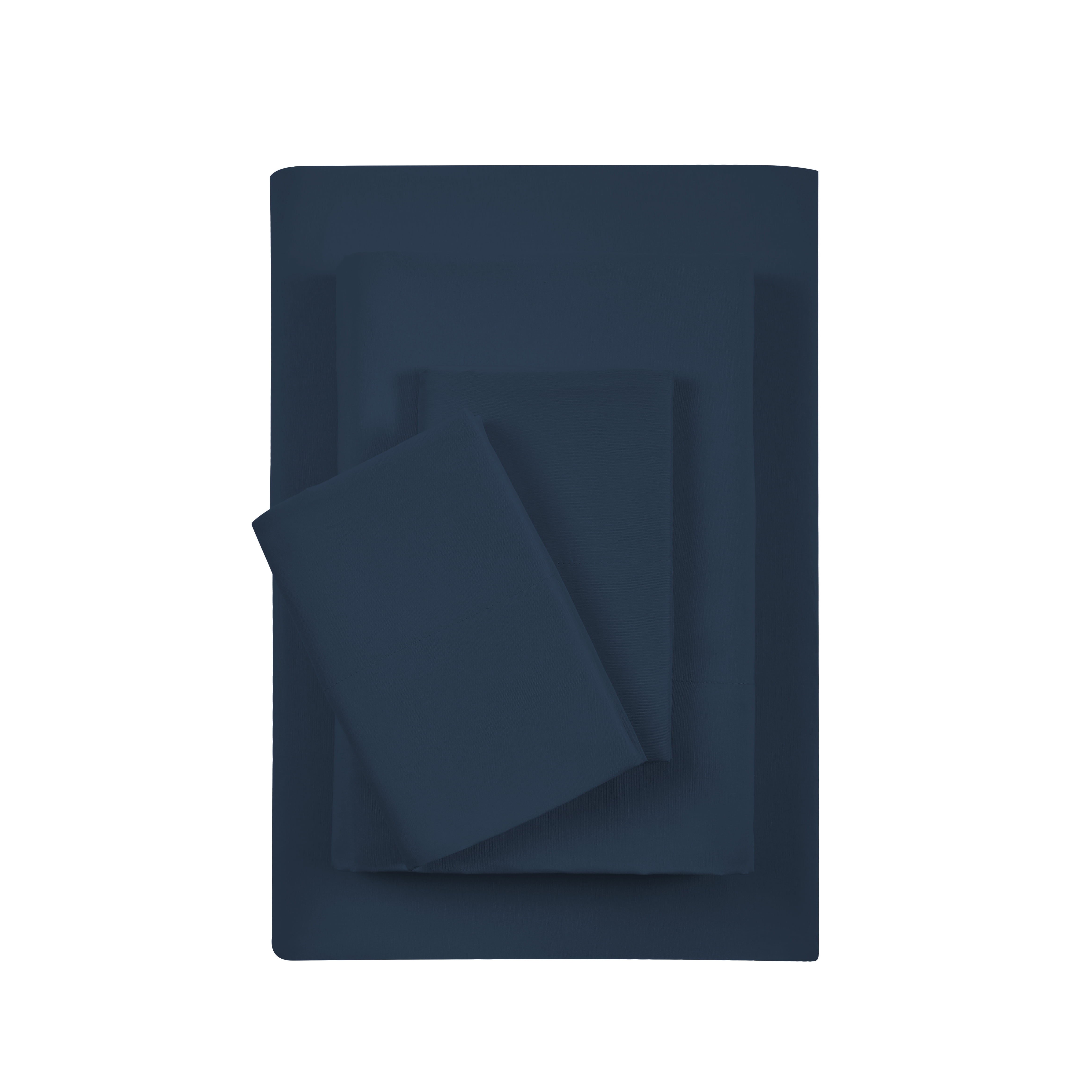 Your Zone Kids Super Soft Microfiber Sheet Set, Navy, Full Size, 4 ...