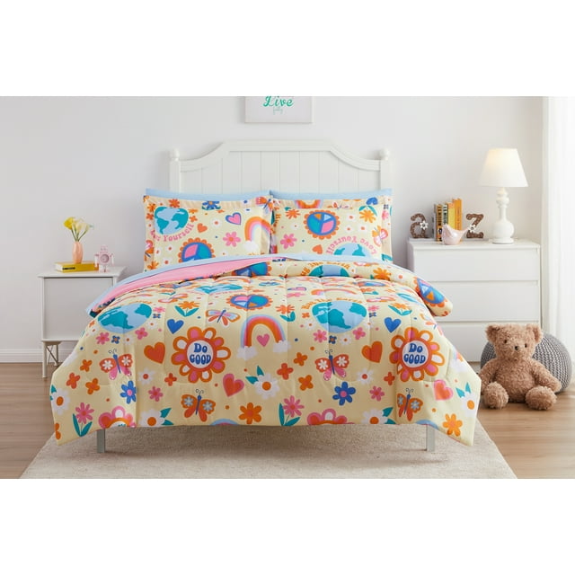 Your Zone Love the Earth Bed-in-a-Bag Coordinating Bedding Set, Full ...