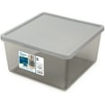 Your Zone Plastic Tinted Stacking Storage Bin with Lid, Kids and Teens ...