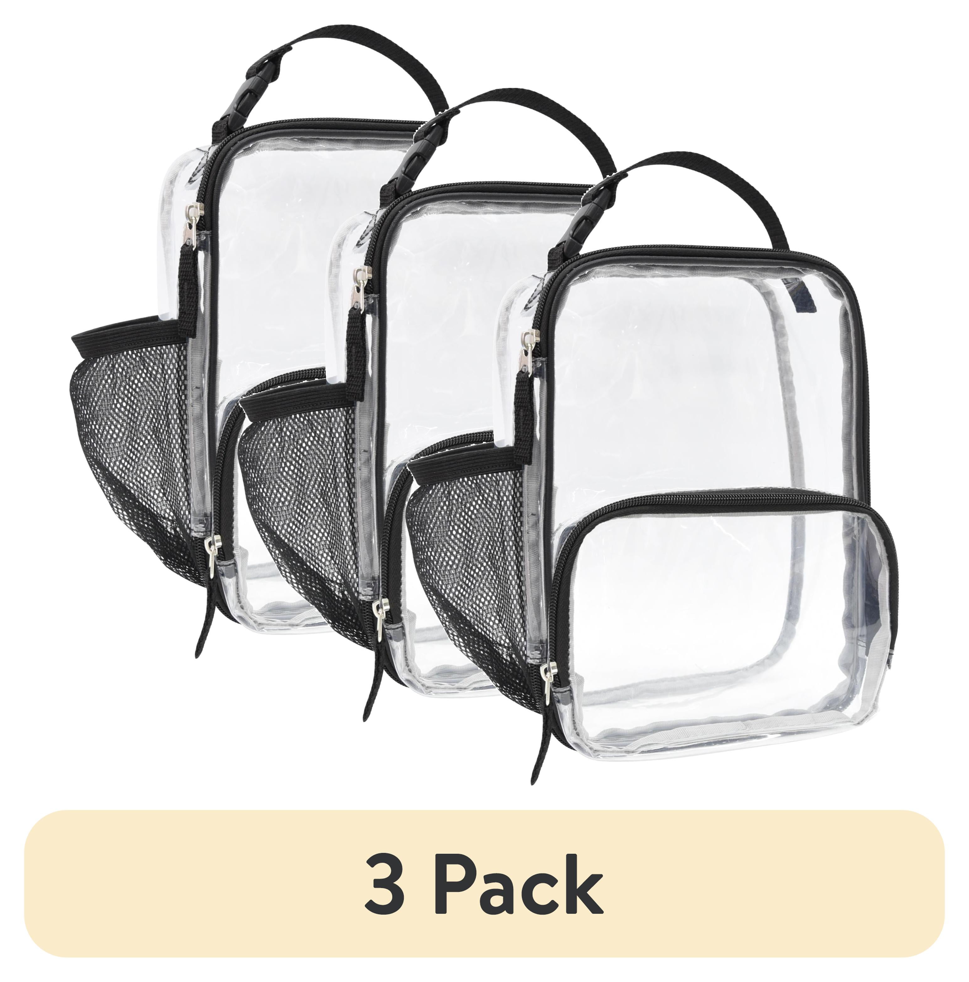 (3 pack) Your Zone, Reusable EVA Lunch Bag/Clear Lunch Box, with Clip ...