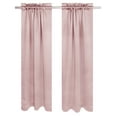Your Zone Solid Blackout Rod Pocket Polyester Curtain Panel Pair, Pink ...