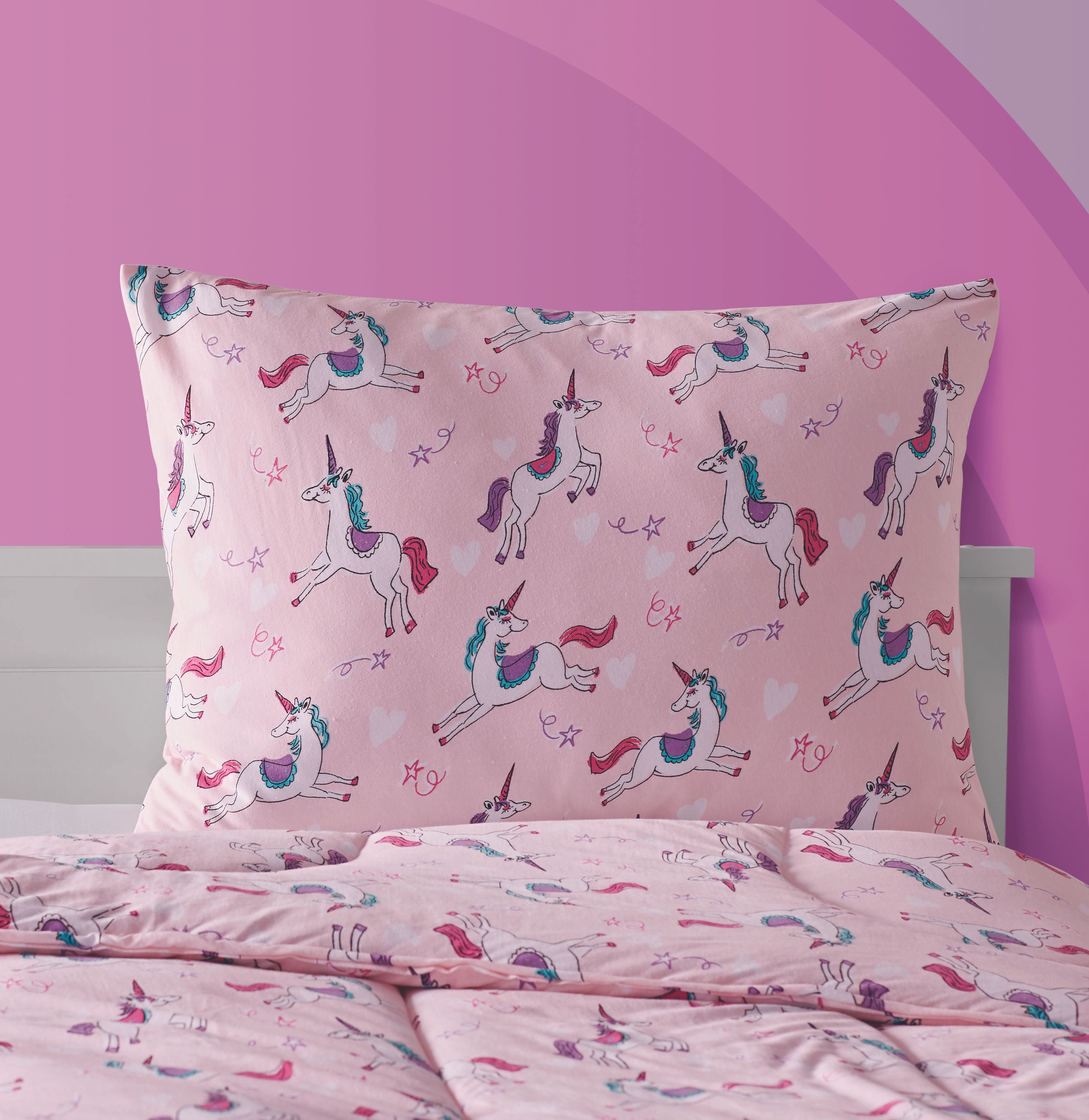 Your Zone Unicorn 150 GSM Jersey Teens Comforter Set, 100% Polyester ...