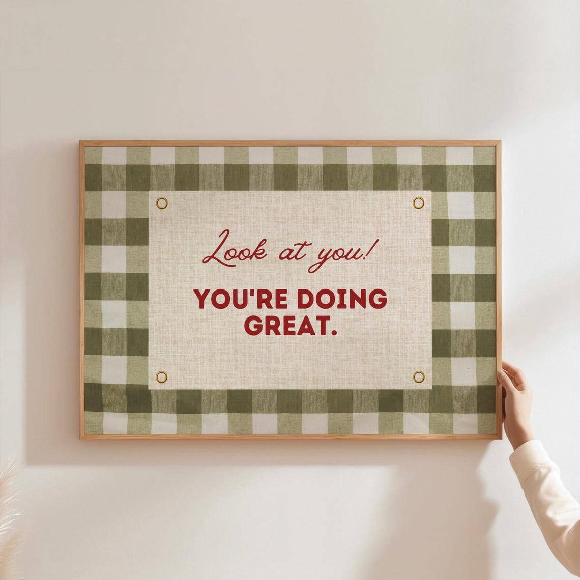 Youre Doing Great Poster Inspirational Family Wall Art Horizontal Happy ...