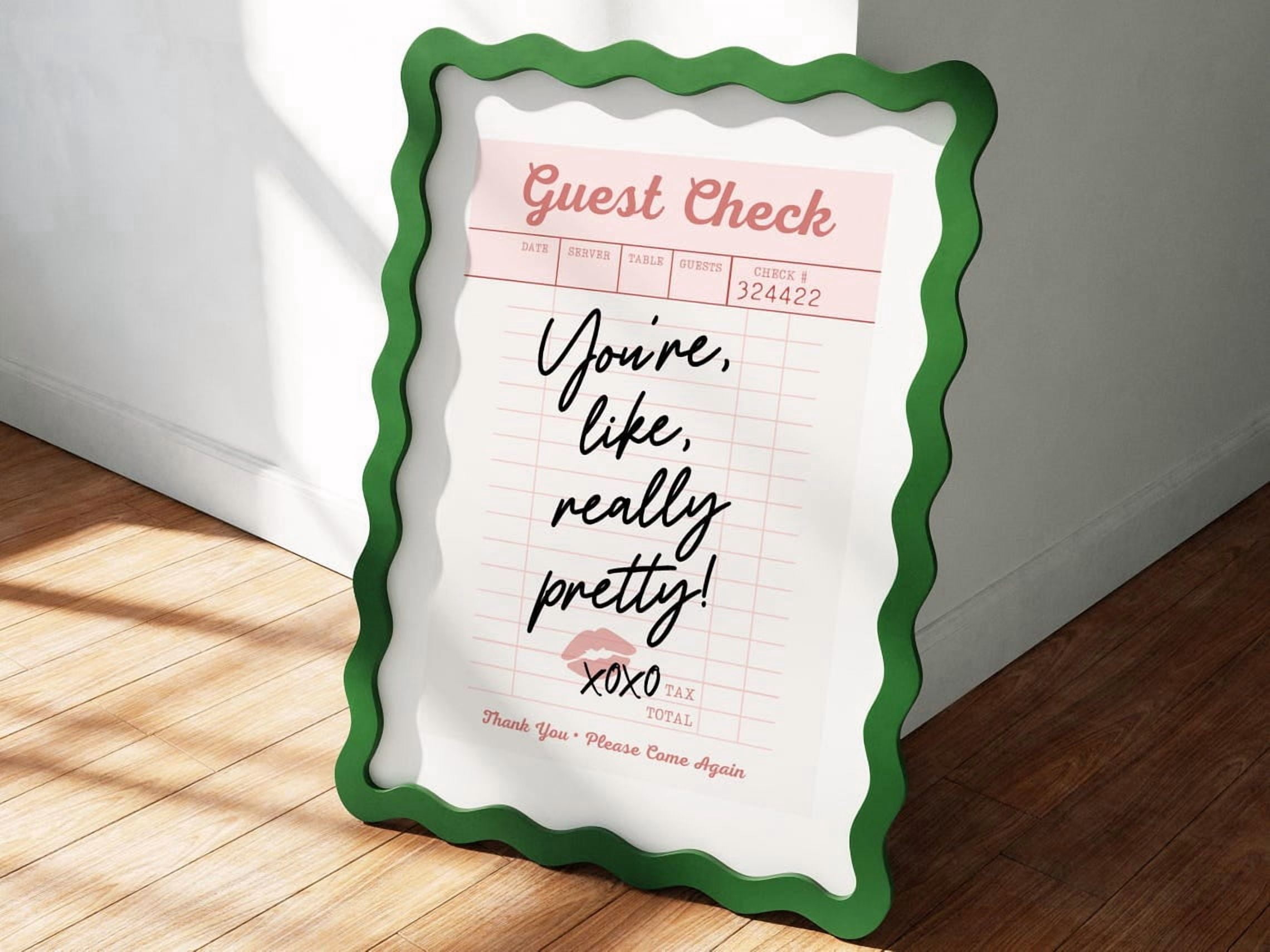 Youre Like Really Pretty Guest Check Trendyable Wall Pink Preppy Dorm ...