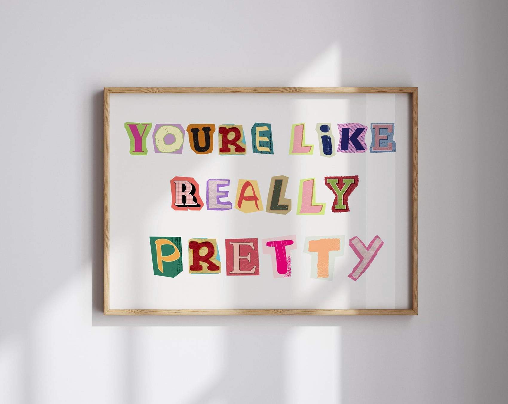 Youre Like Really Pretty Poster, Girls Dorm Room Decor, Symbols Made ...