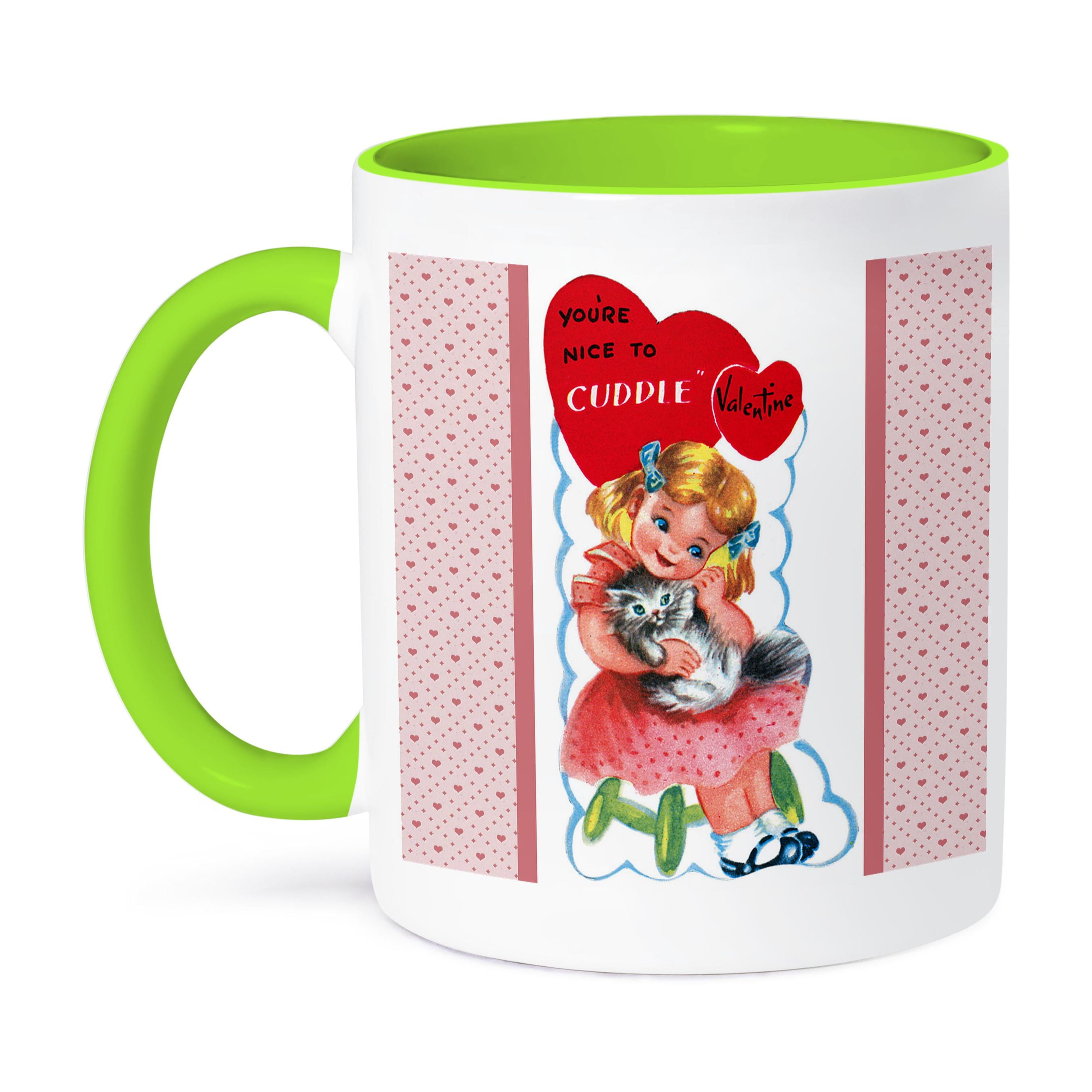 3dRose, Youre Nice to Cuddle Cute Girl with Bows in her Hair Cuddling a ...