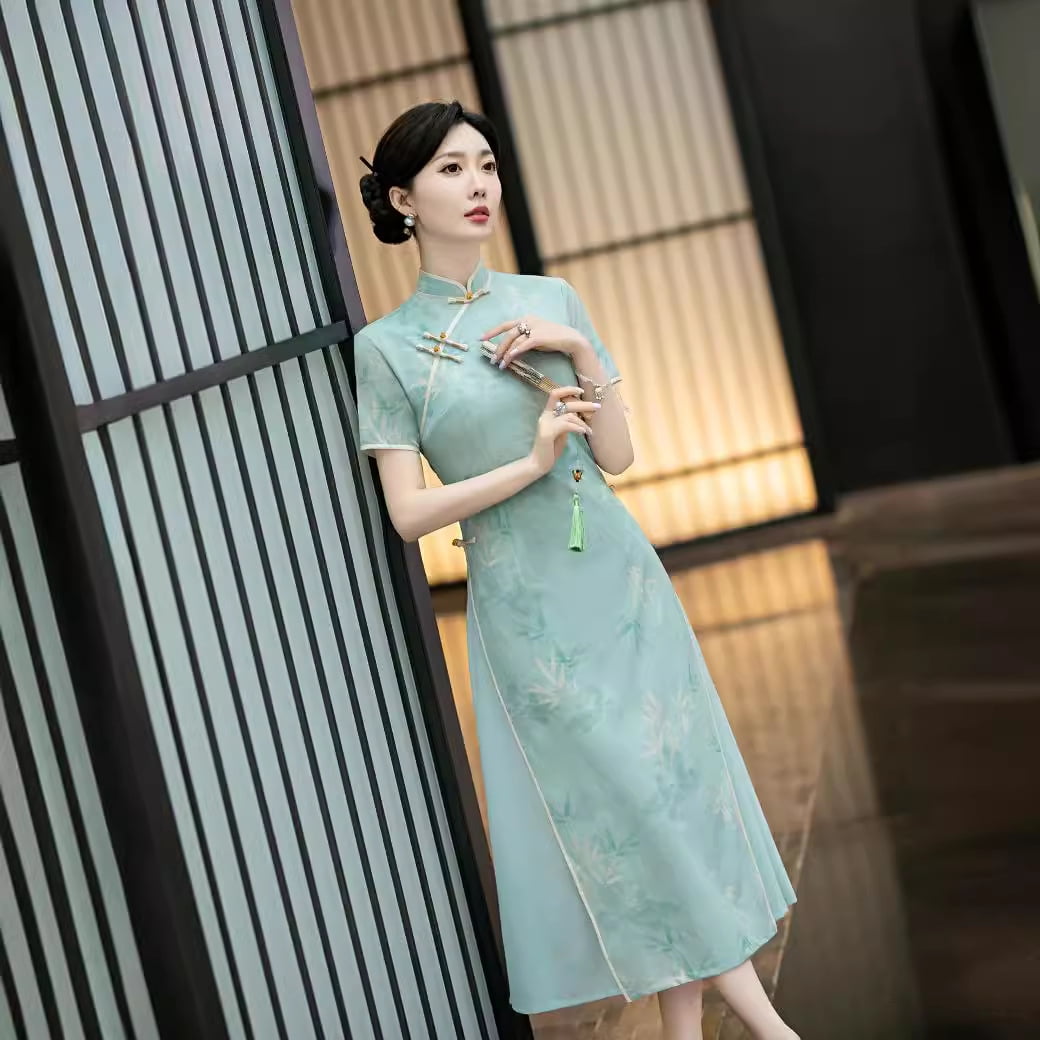 Yourqipao Fashionable New Chinese Long Ao Dai Cheongsam 2025 ...