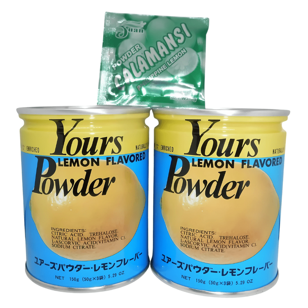 Yours, Lemon Flavored Powder, 5.2 oz, 2 cans + Calamansi Sampler ...