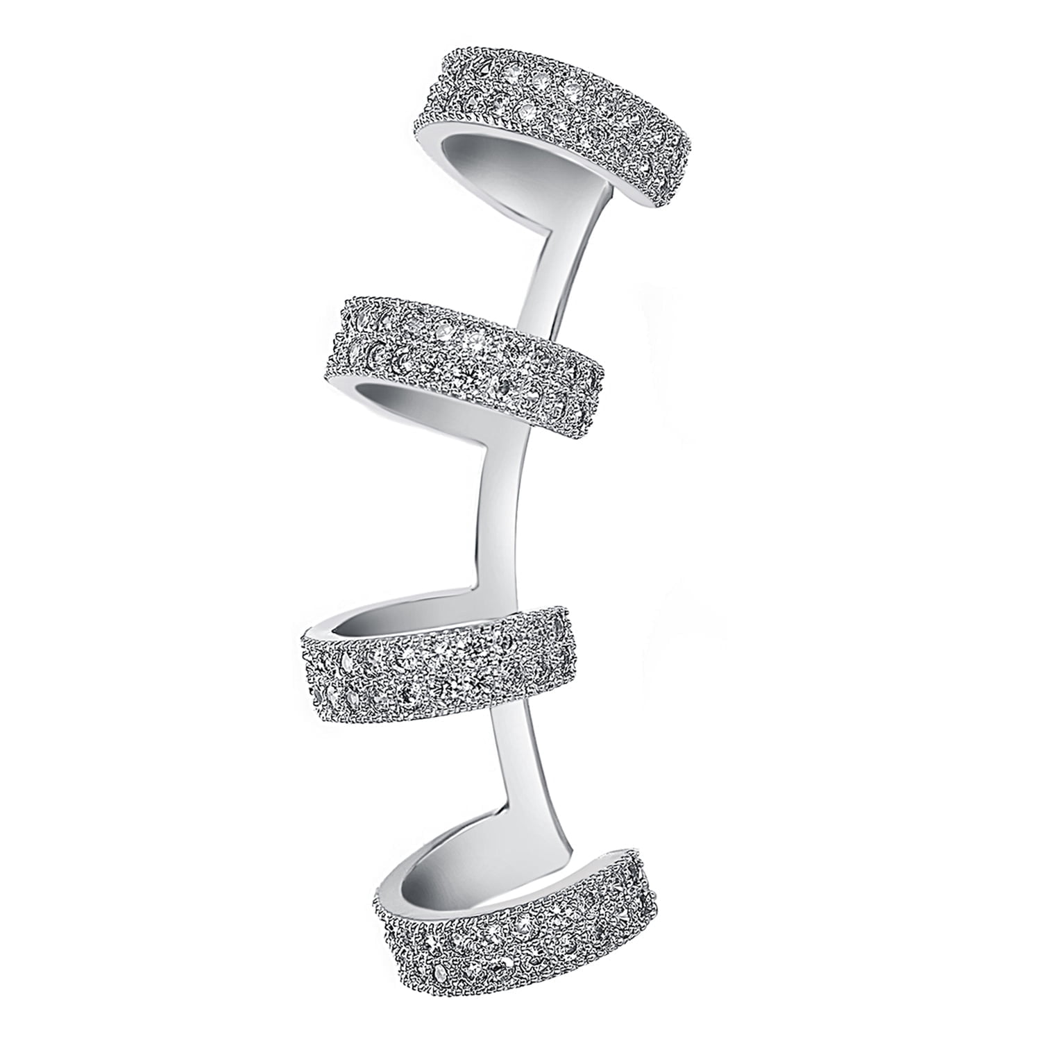 Yoursfs Adjustable Cuffs Earrings for Women Ear Crystal Cz ...