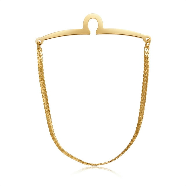 Yoursfs Brand Gold Tie Chains for Men Gold Plated Single Loop Tie Bar ...