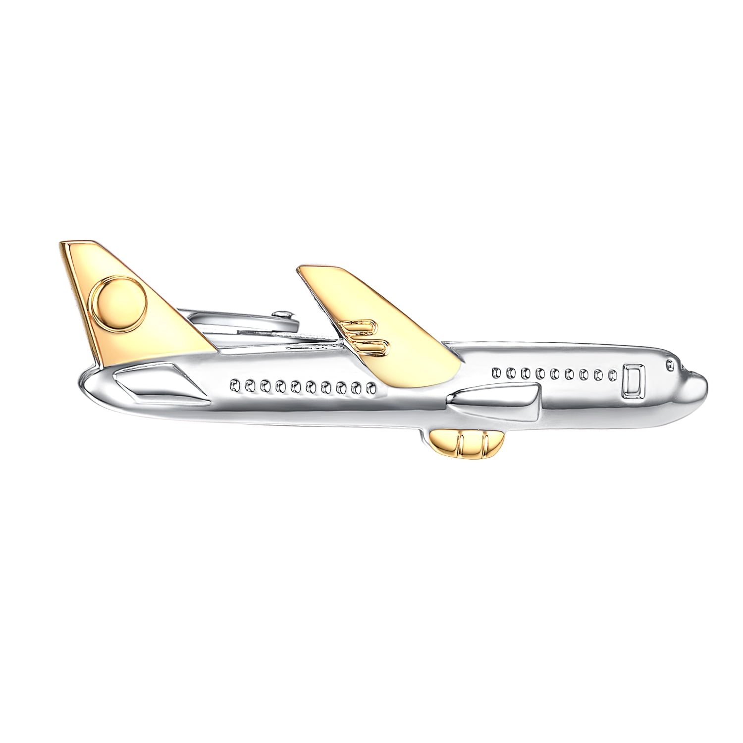 Yoursfs Brand Silver Airplane Tie Tacks for Men Gold-Plating Unique ...