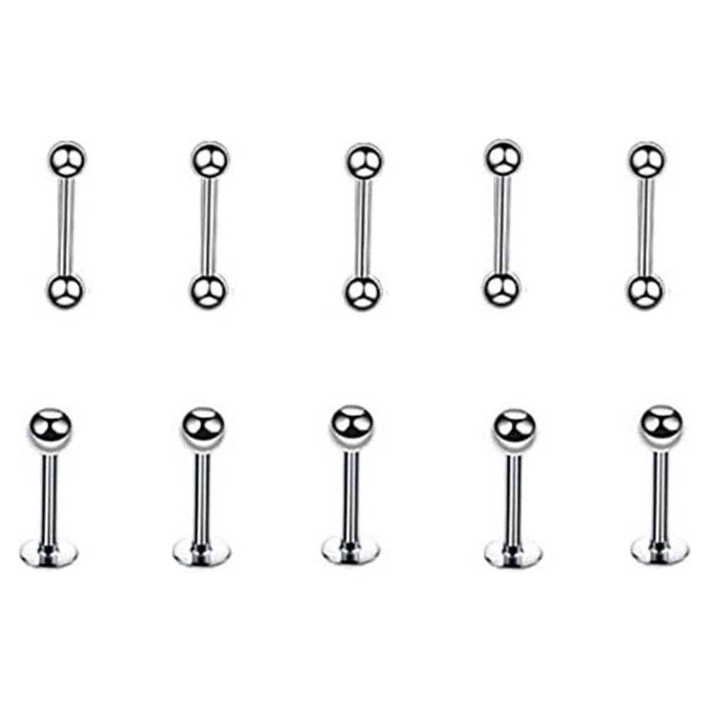 Yoursfs Jewelry Sets Stainless Steel Nose Rings Ear Piercing Septum ...