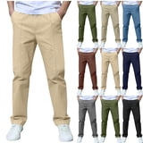Yourumao Straight Leg Pants for Boys 3-14 Year Solid Elastic Waisted ...