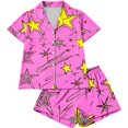 Yourumao Womens Pajamas Two Piece Short Sleeve Button Down Shirts and ...