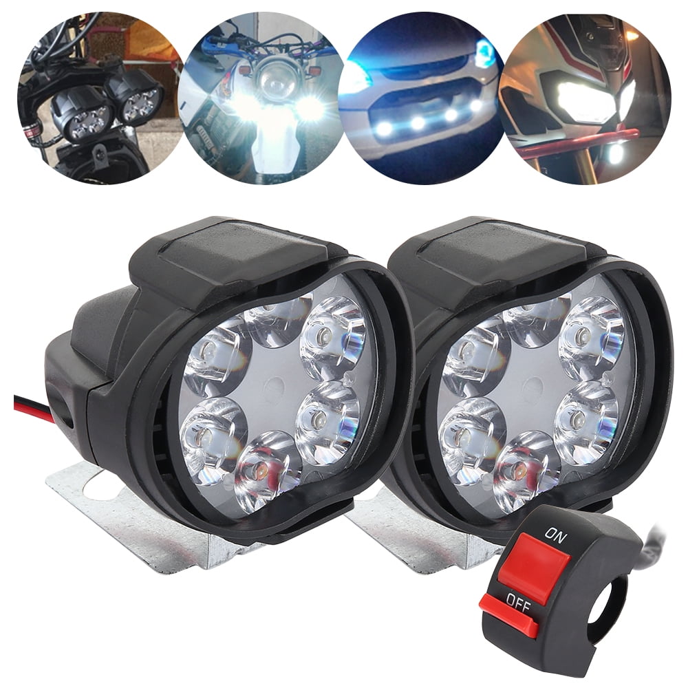 Yous Auto 10W DC 9V-15V LED Motorcycle Headlight Waterproof 6 Round LED ...
