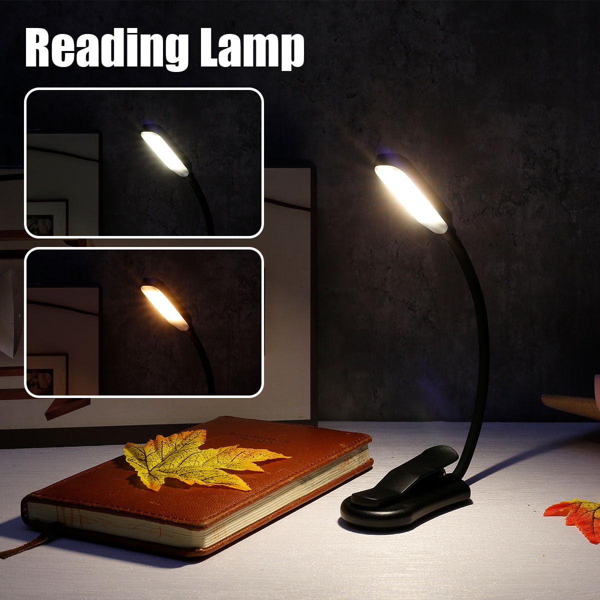 Yous Auto 7 LEDs Book Reading Light with 600mAh Battery USB ...
