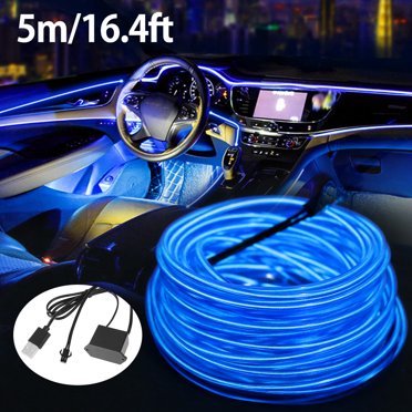 Wireless 5in1 RGB LED Car Interior Atmosphere Strip Lights with Music ...
