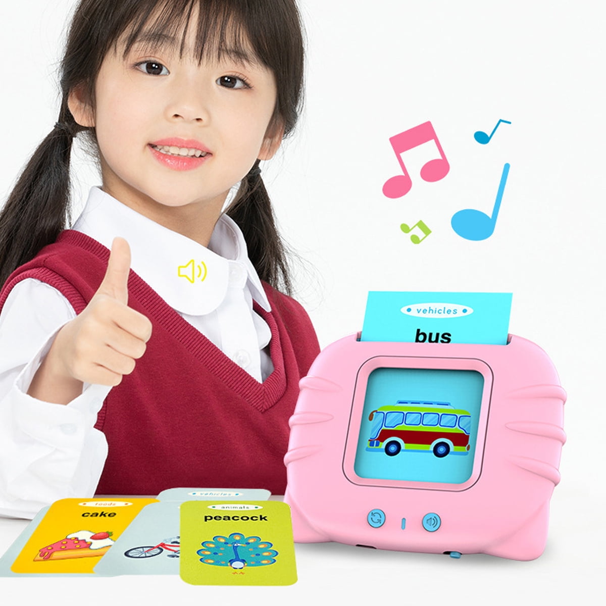 Yous Auto Flashcard Machine with 112pcs Word Cards Educational Words ...