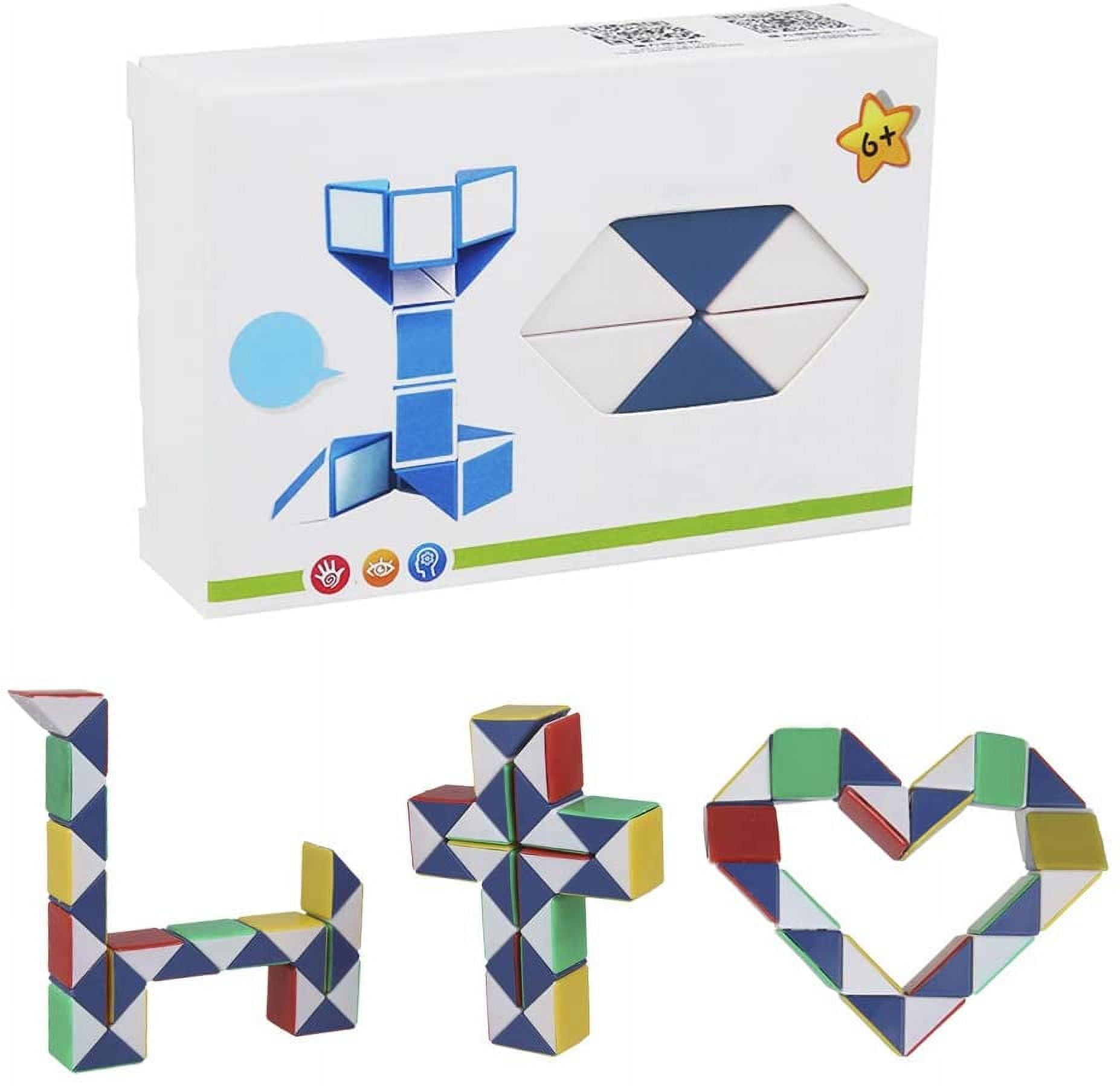 Yous Auto Twist Puzzle Toy,Sensory Fidget Snake Cube Twist Puzzles,24 ...