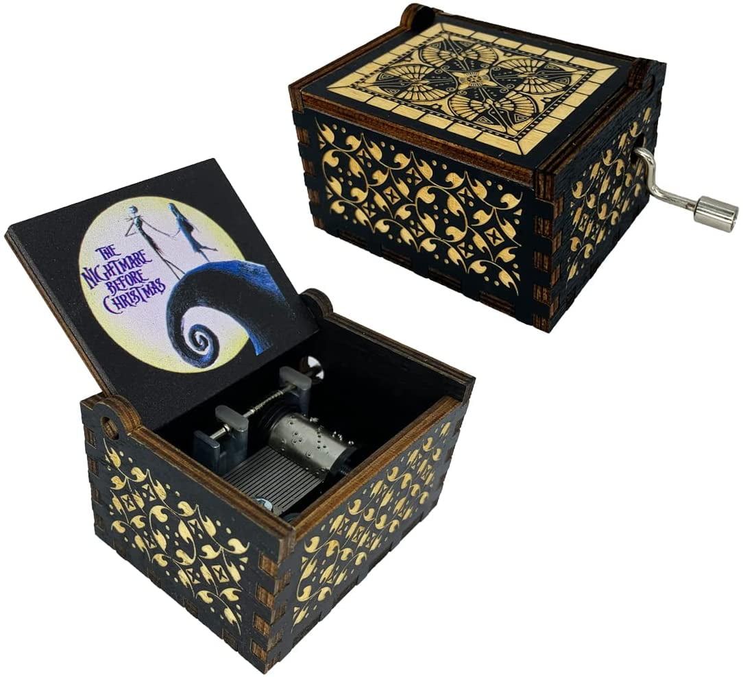 Youtang The Nightmare Before Christmas Music Box Hand Crank Engraved ...