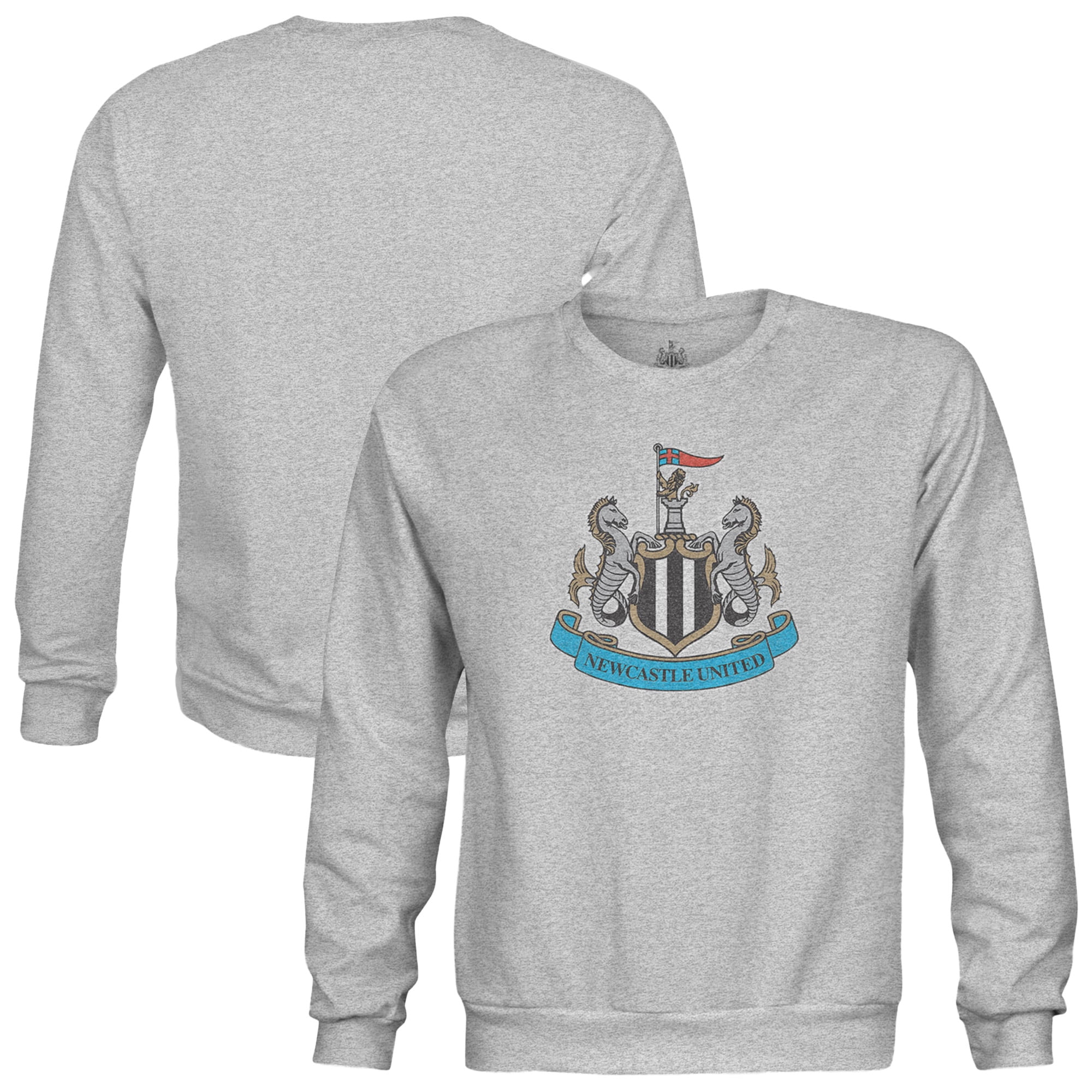 Youth 1863FC Heather Gray Newcastle United Color Badge Pullover ...