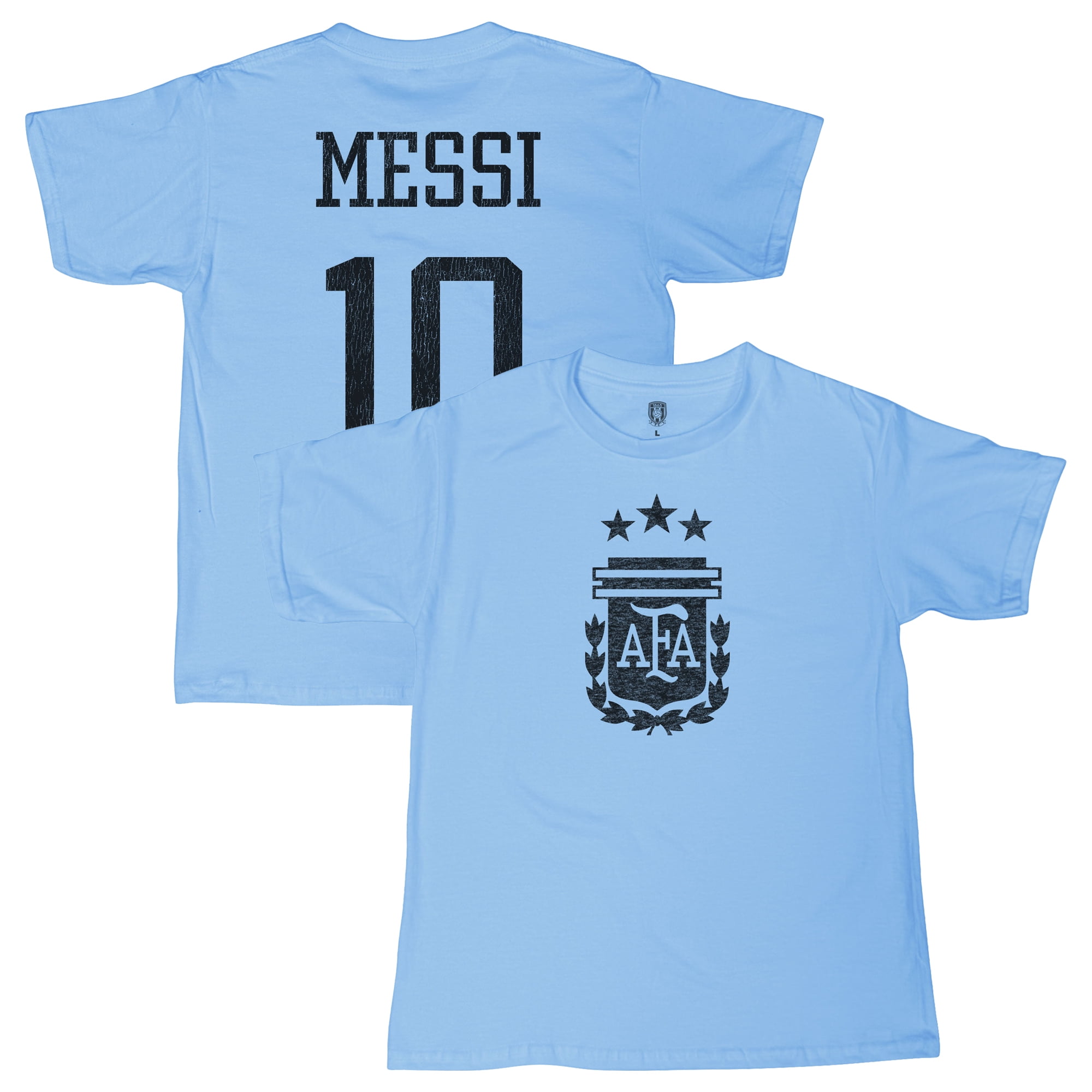 Youth 1863FC Lionel Messi Light Blue Argentina National Team Name ...