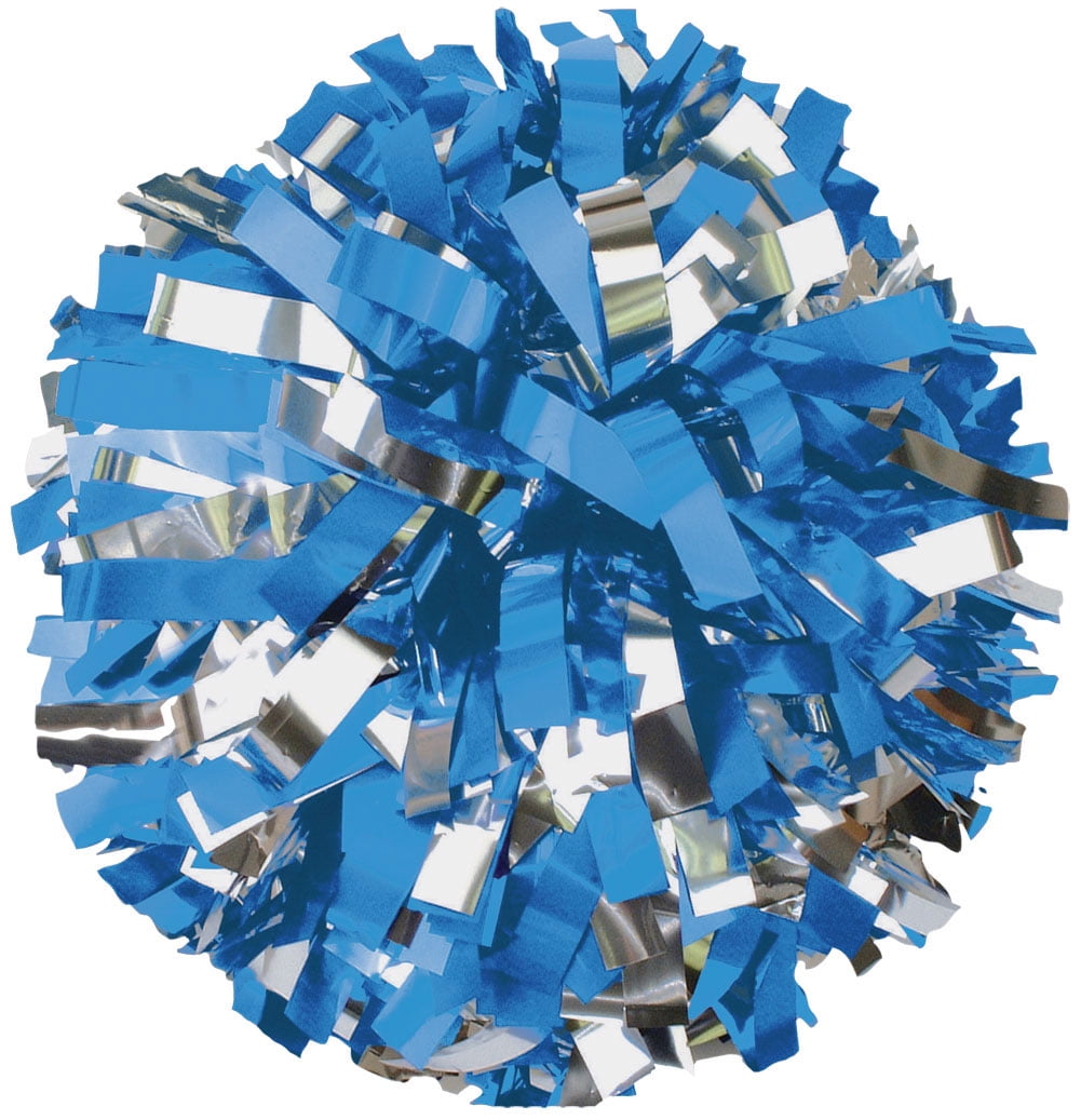 Youth 2-Color Metallic Cheerleading Pom Mcol/Msil - Walmart.com