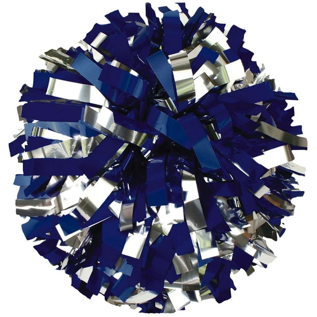 Youth 2-Color Metallic Cheerleading Pom Mnvy/Msil - Walmart.com