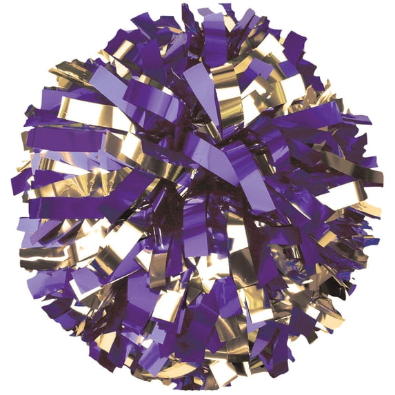 Youth 2-Color Metallic Cheerleading Pom Mpur/Mgold - Walmart.com