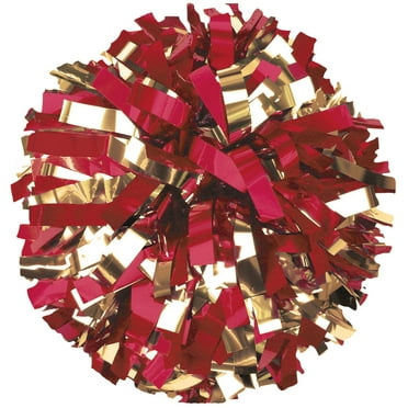 2-Color Holographic Mix Youth Cheer Pom - Orange/Silver - Walmart.com