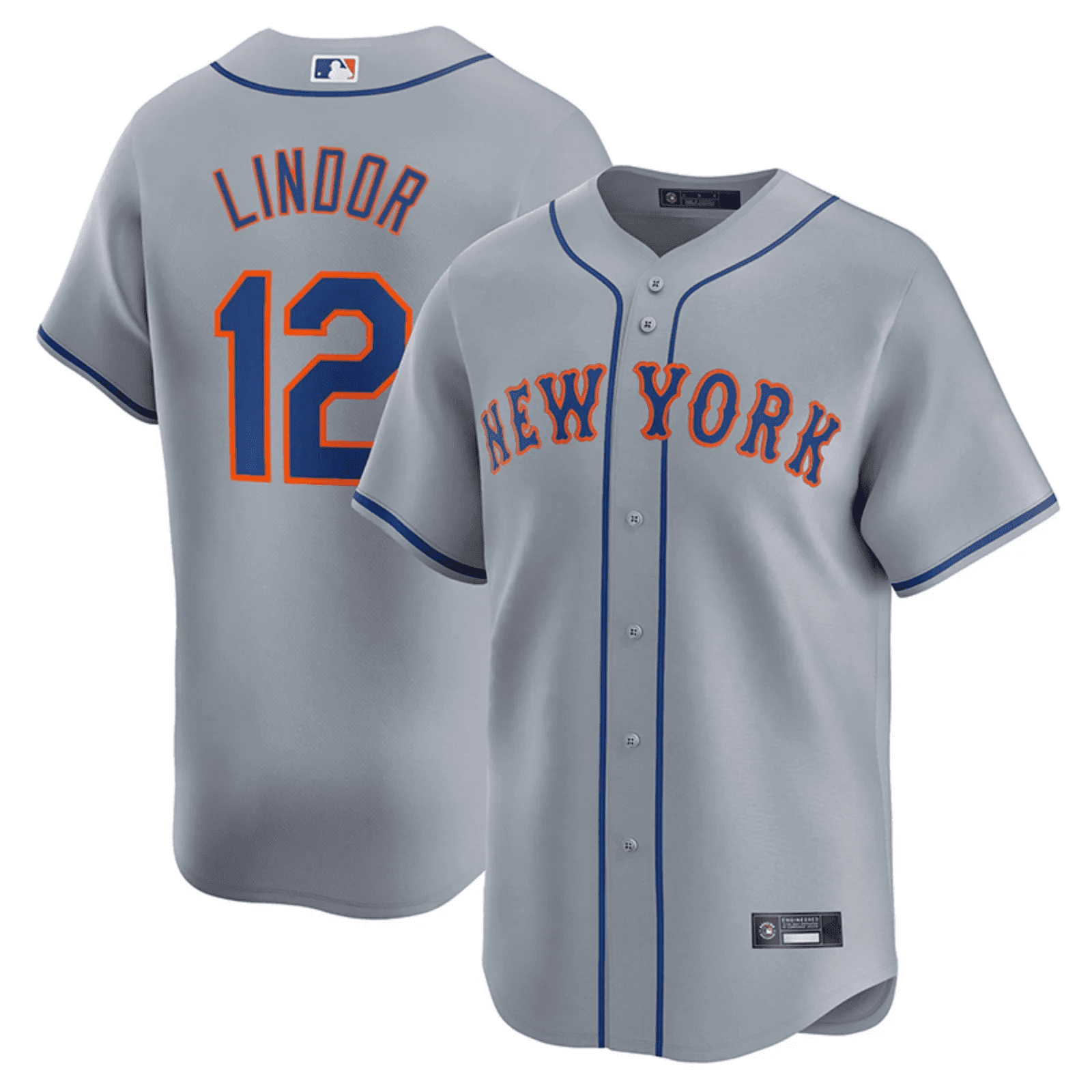 Youth 2024 New_York_Mets_Lindor_12# jersey baseball jersey cardigan ...