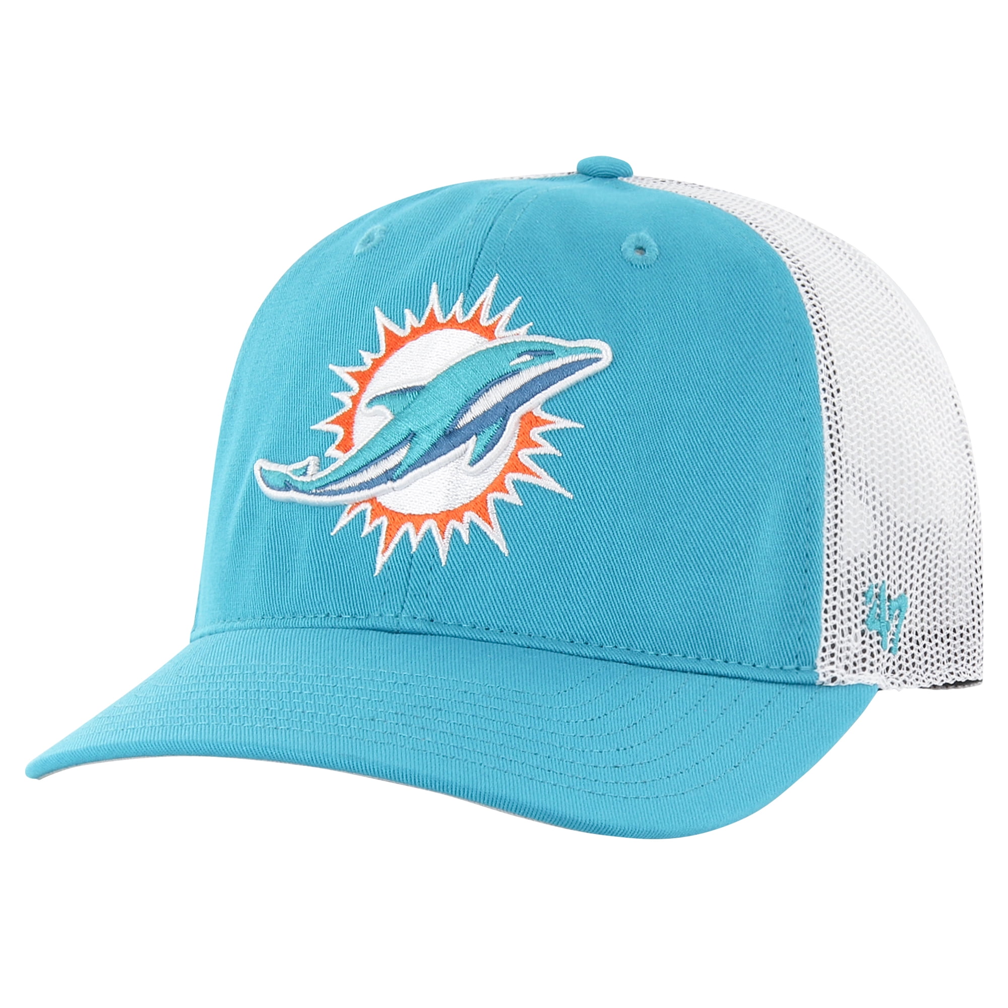 Youth '47 Aqua/White Miami Dolphins Trucker Adjustable Hat - Walmart.com