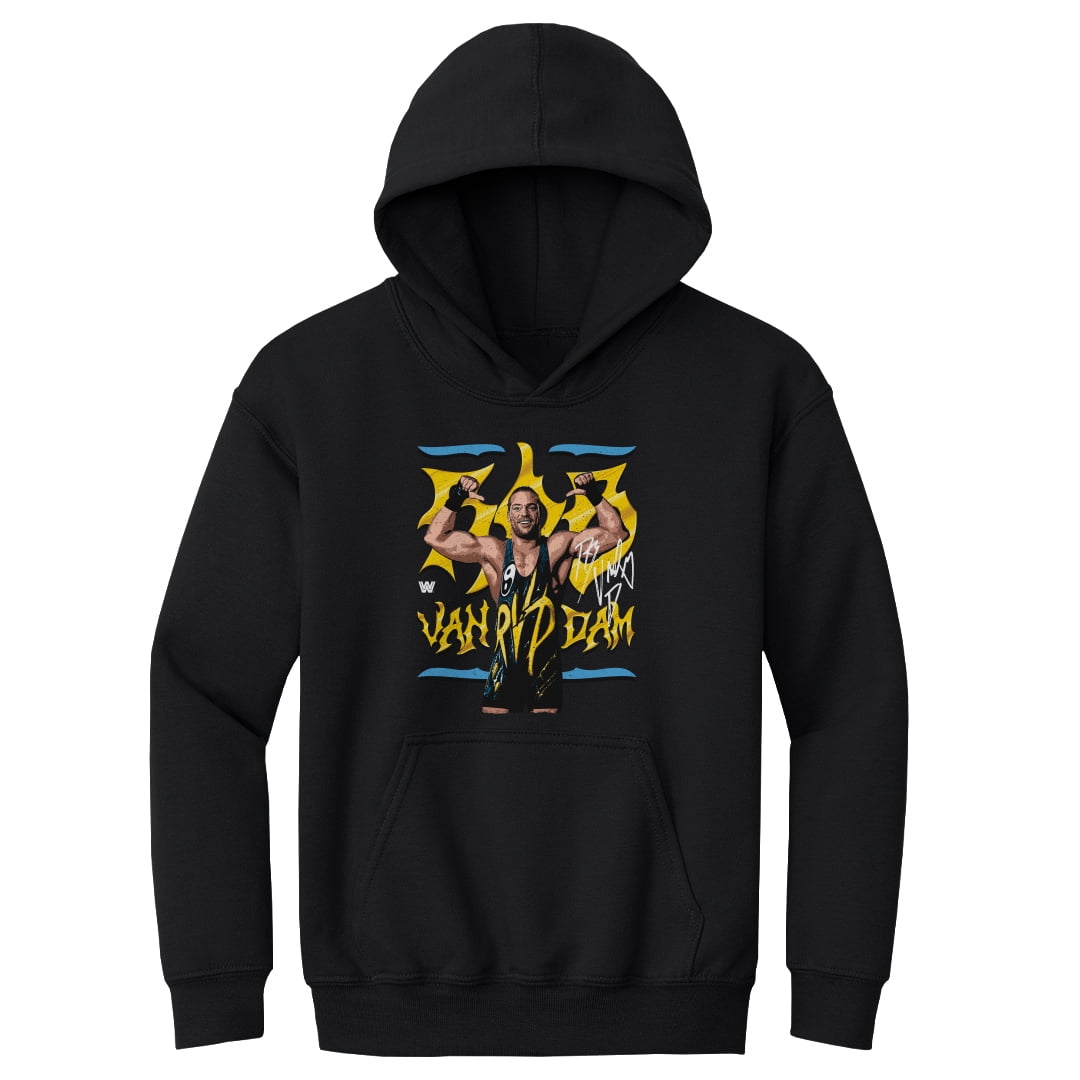 Youth 500 Level Black Rob Van Dam Pose Pullover Hoodie - Walmart.com