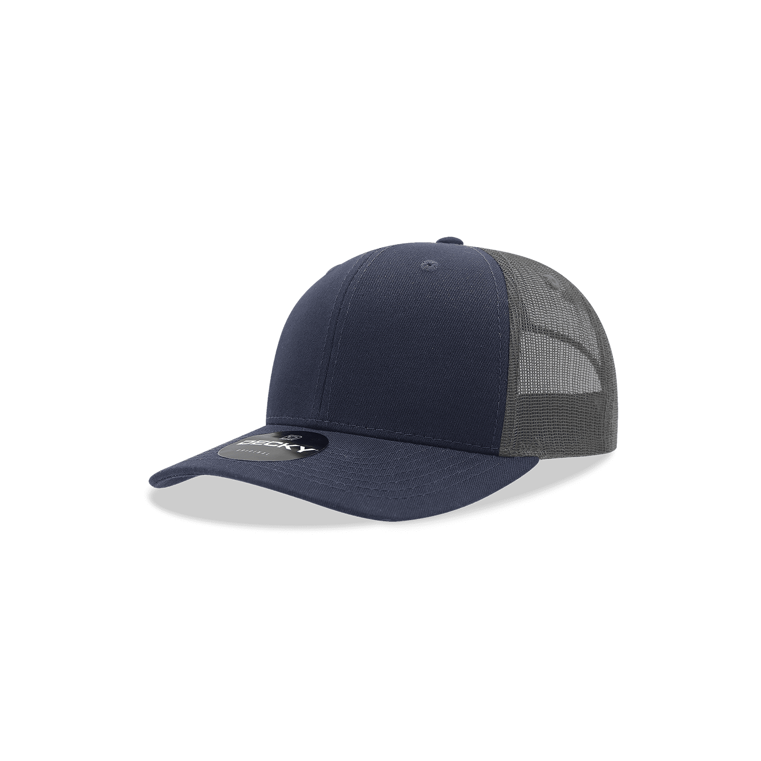 Decky 5019 Youth 6 Panel Mid Profile Structured Cotton Trucker Hat-Navy ...