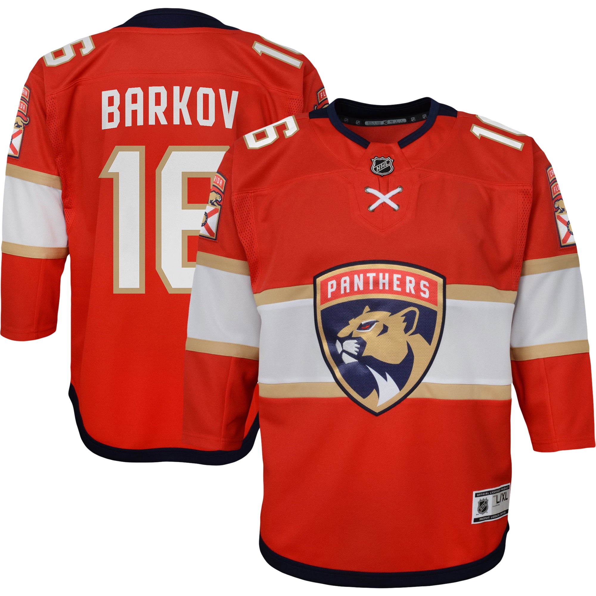 Youth Aleksander Barkov Red Florida Panthers Home Captain Replica ...