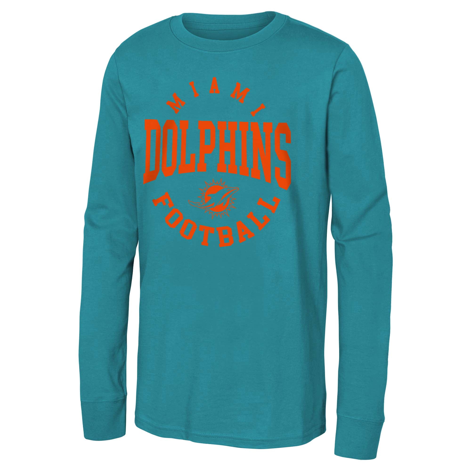Youth Aqua Miami Dolphins Around The Block Long Sleeve T-Shirt ...