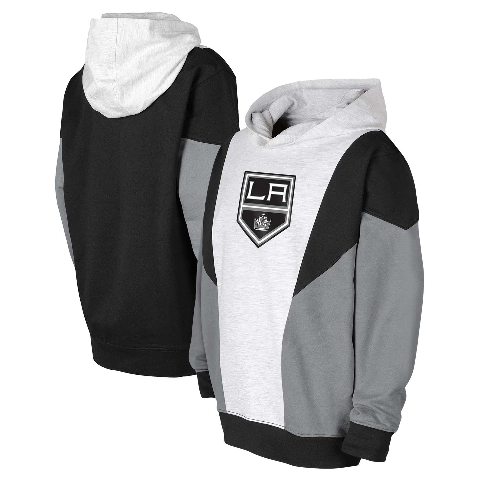 Youth Ash/Black Los Angeles Kings Champion League Fleece Pullover ...