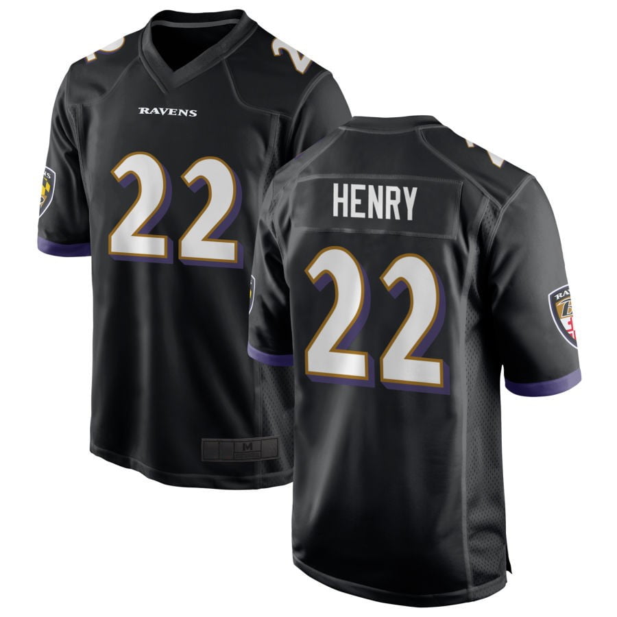 Youth Baltimore Henry 22 Fashion Black Stitched Game Player T-shirts ...