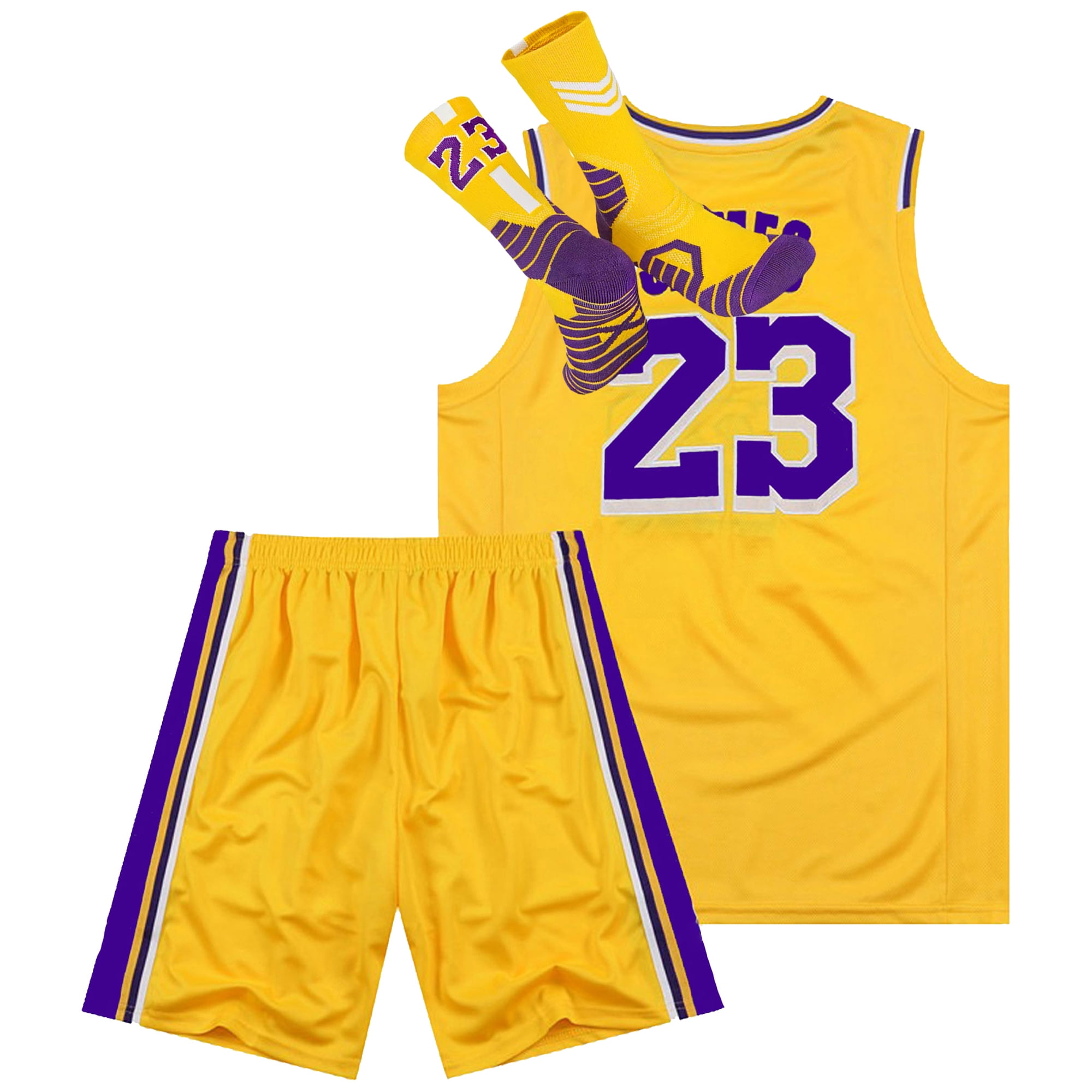 Youth Basketball Jersey Set with Socks #23 James Basketball Jersey for ...