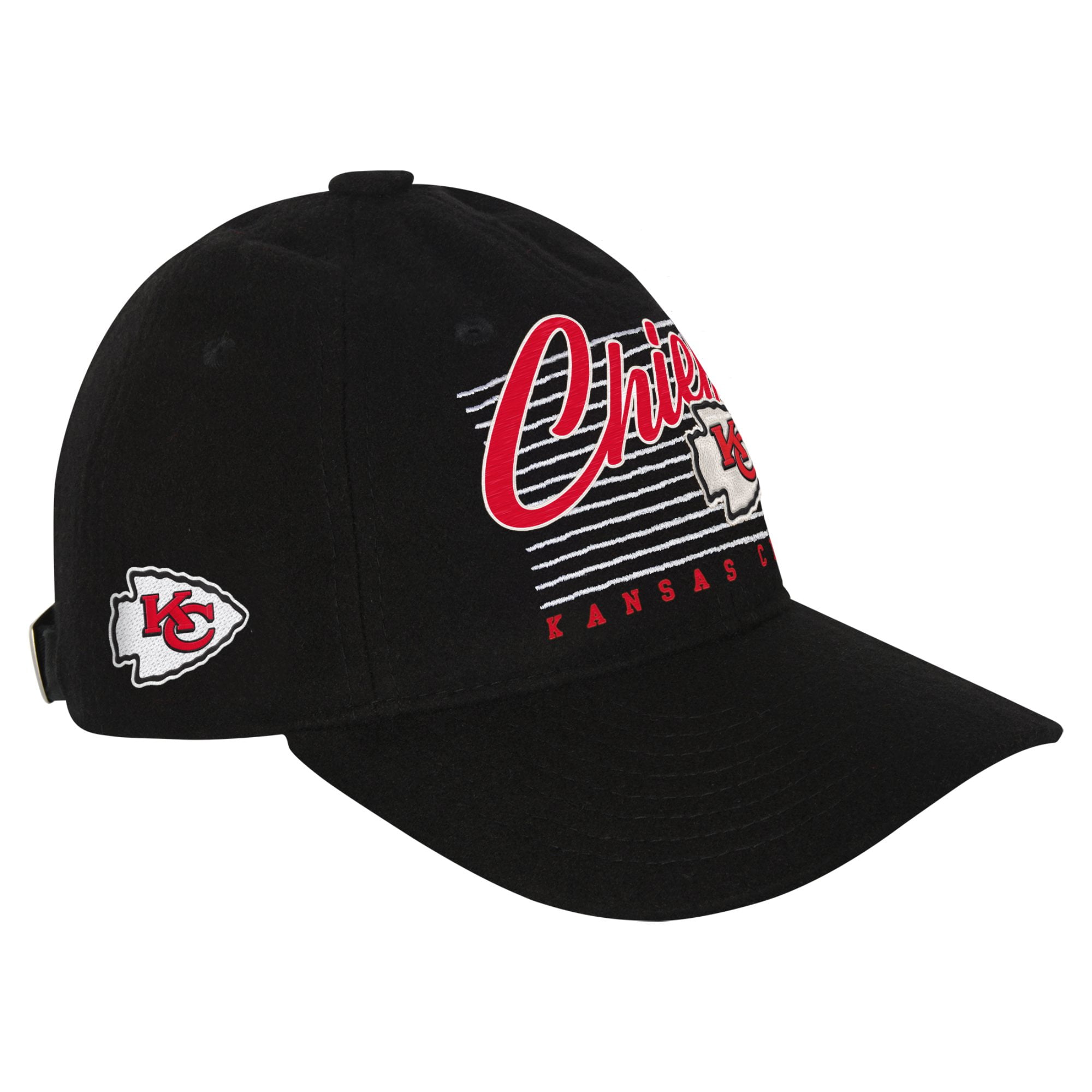 Youth Black Kansas City Chiefs Retro Wooly Adjustable Hat - Walmart.com