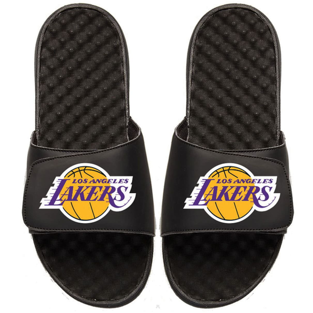 Youth Black Los Angeles Lakers Primary iSlide Sandals - Walmart.com