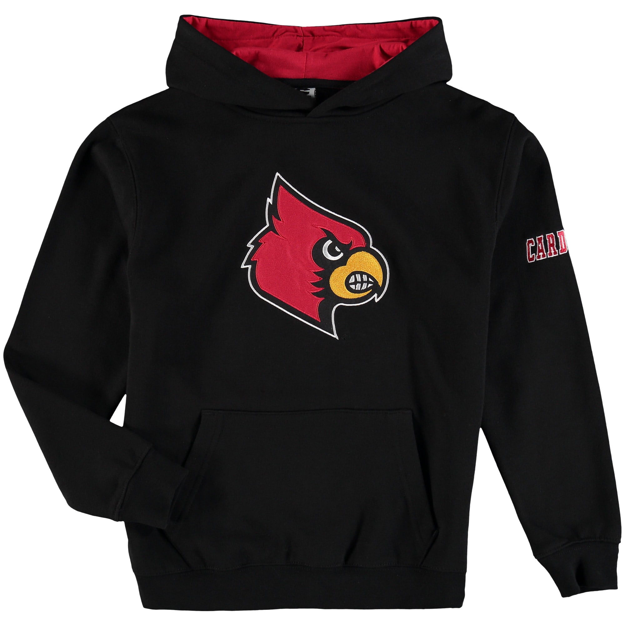 Colosseum Athletics Youth Black Louisville Cardinals Hoodie, Big Logo ...