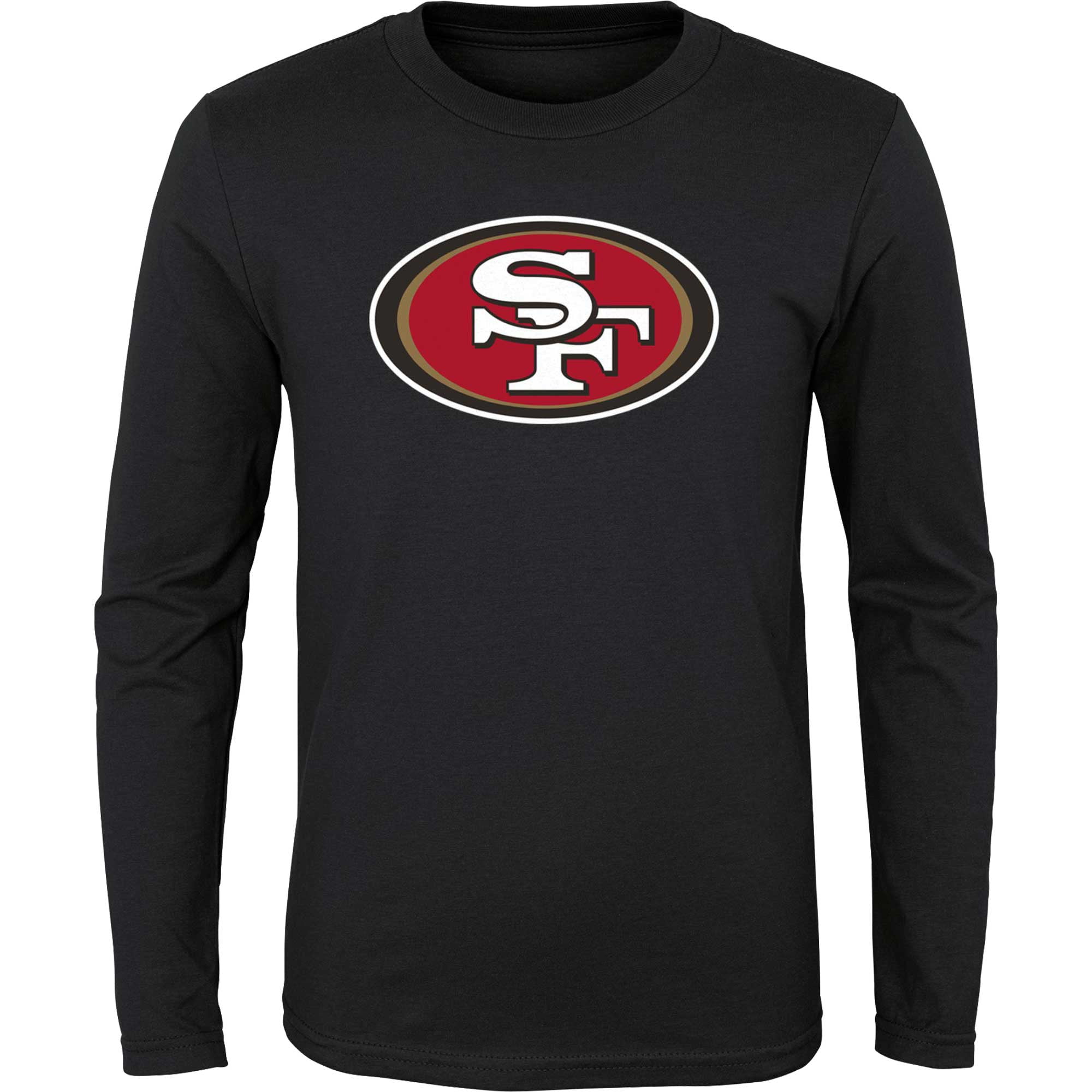Youth Black San Francisco 49ers Primary Logo Long Sleeve T-Shirt ...