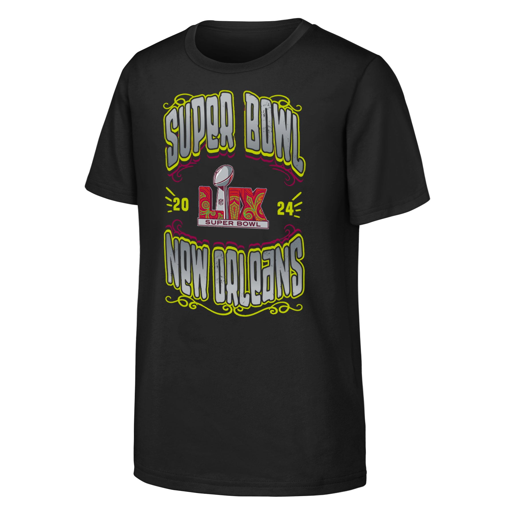 Youth Black Super Bowl LIX Voodoo T-Shirt - Walmart.com