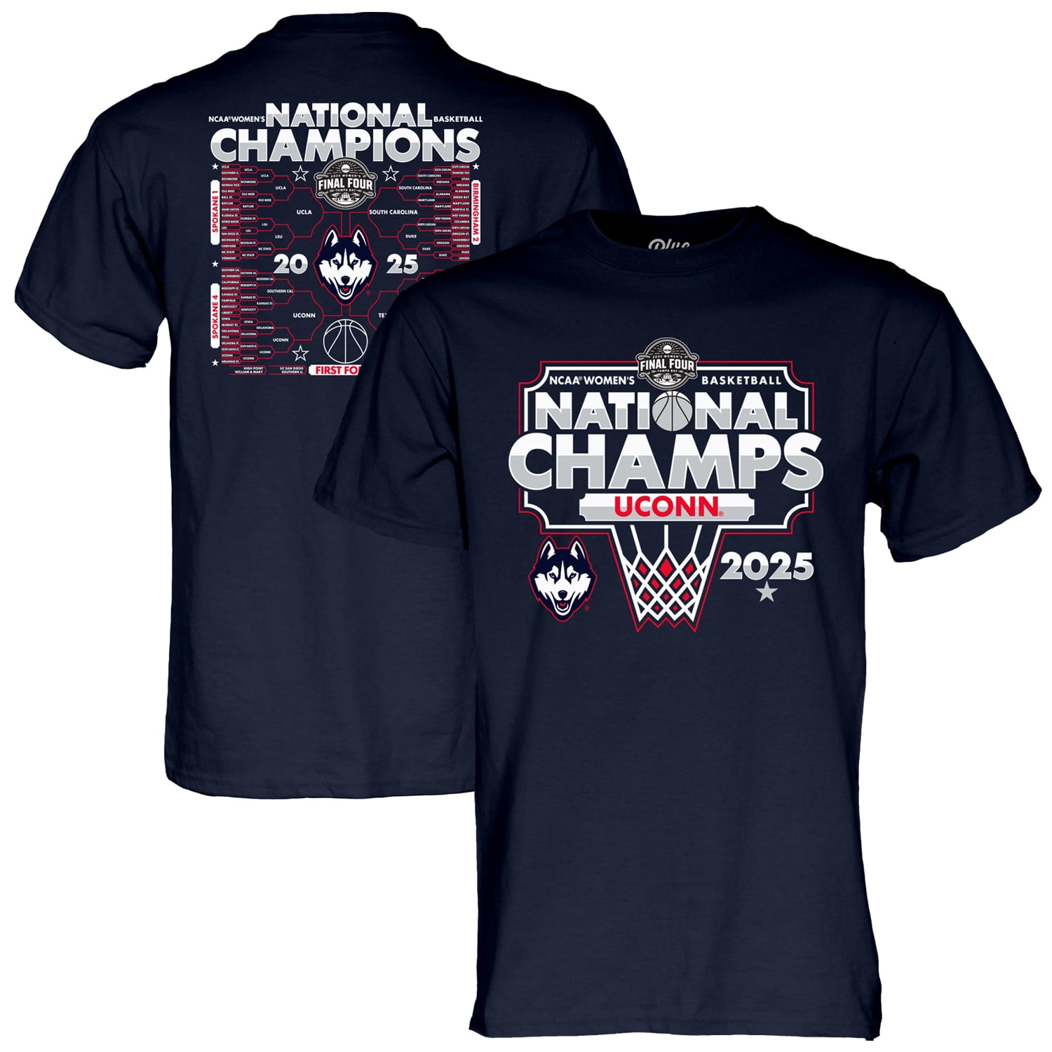 Youth Blue 84 Navy UConn Huskies 2025 NCAA Women's Basketball National ...