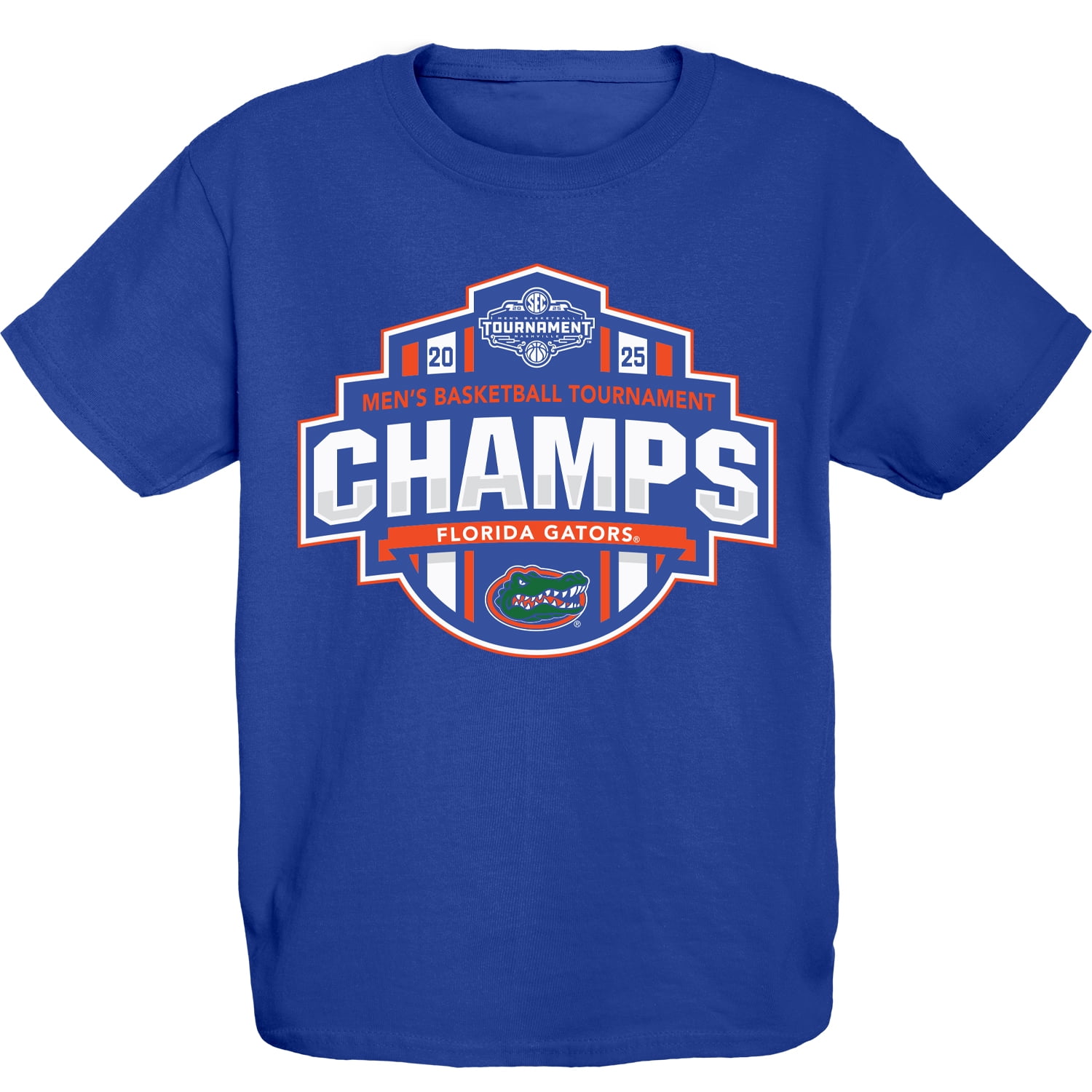 Youth Blue 84 Royal Florida Gators 2025 SEC Men's Basketball Conference Tournament Champions T ...