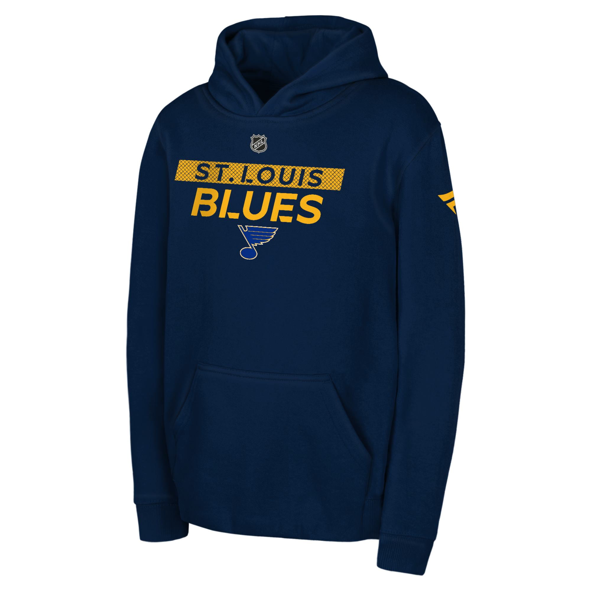 Youth Blue St. Louis Blues Authentic Pro Wordmark Fleece Pullover ...