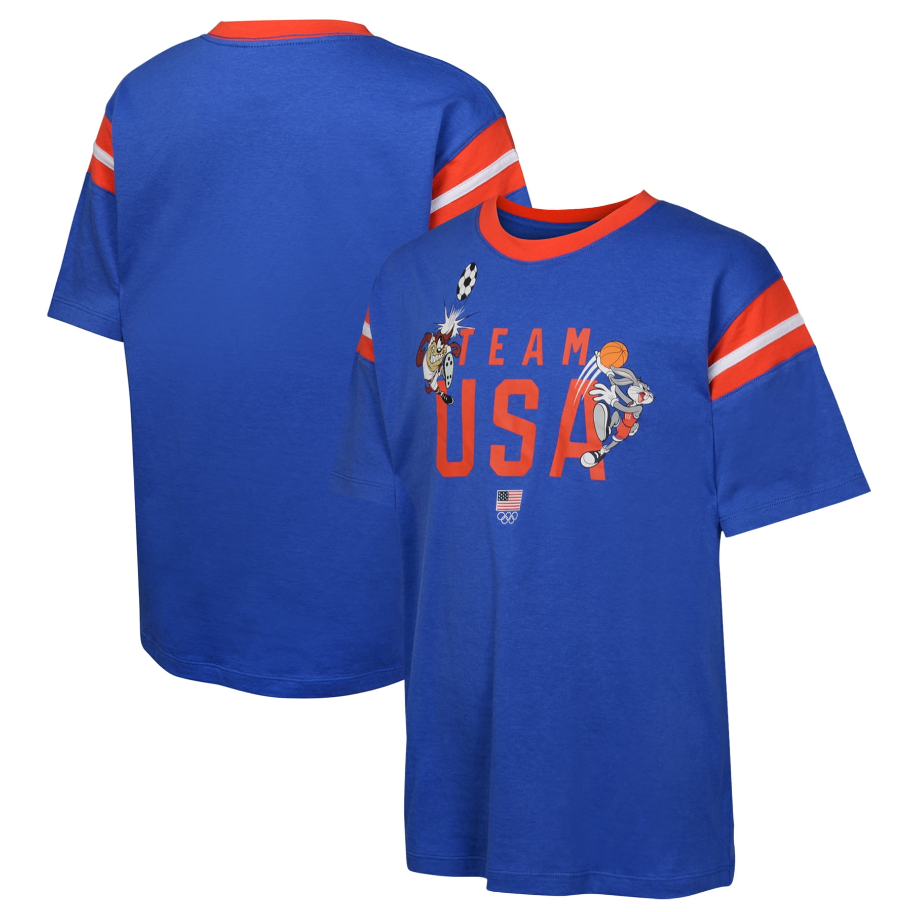 Youth Blue Team USA Looney Tunes Sports Team T-Shirt - Walmart.com
