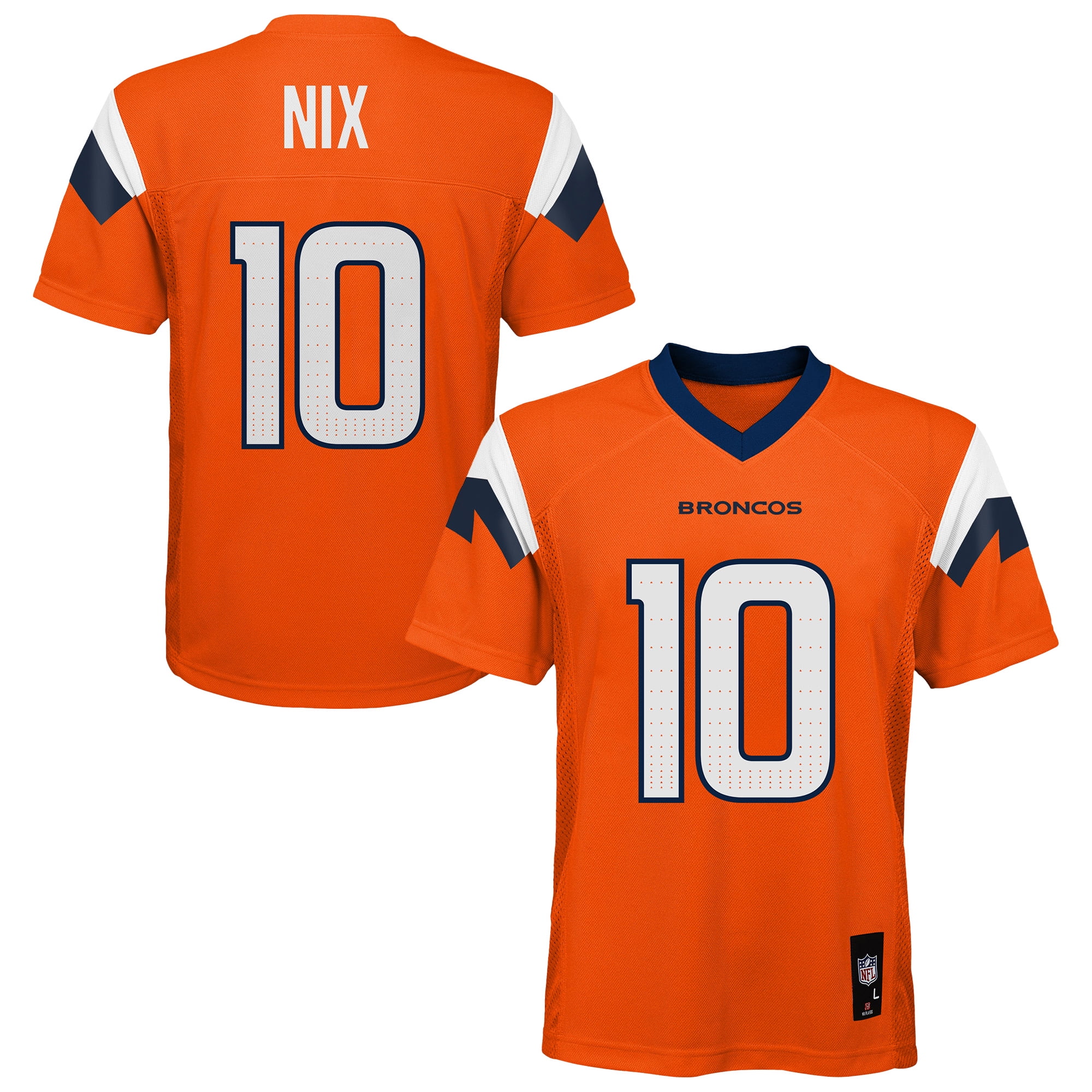 Youth Bo Nix Orange Denver Broncos Replica Player Jersey - Walmart.com