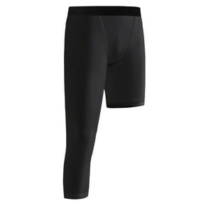 Shop One Leg Compression Pants for Sports and Fitness in Black